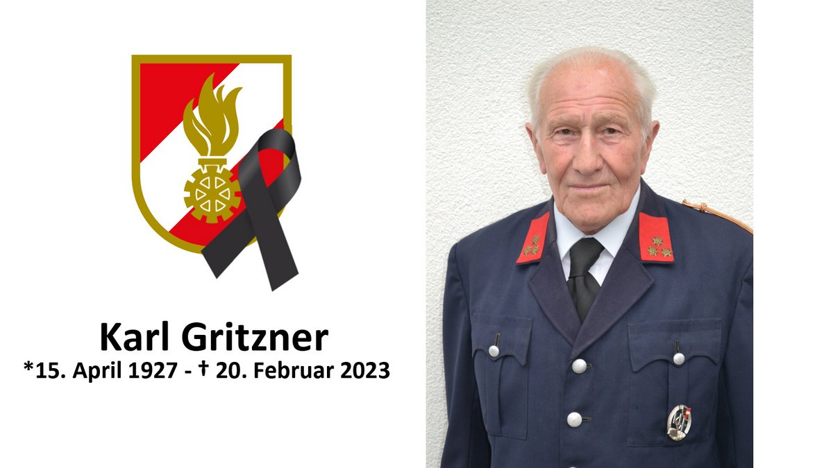 Nachruf Altkamerad Karl Gritzner: FF-Lieserhofen